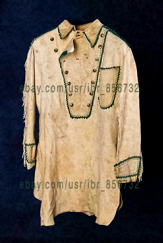 Buckskin War Shirt fringe suede Leather for Native American and ...