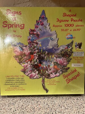 Lori Schory Sunsout Shaped Jigsaw Puzzle Signs of Spring NIB | eBay