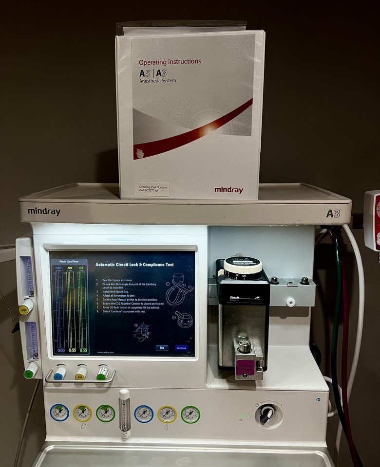 Mindray A3 Anesthesia System Passport 12 801-0631-00084-00 Surgical Surgery | eBay