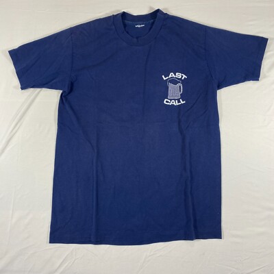 Vintage Last Call Beer Tee Single Stitch no size measured Medium 43 ...
