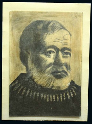 Ernest Hemingway original hand drawing 1983 20' x 14' | eBay