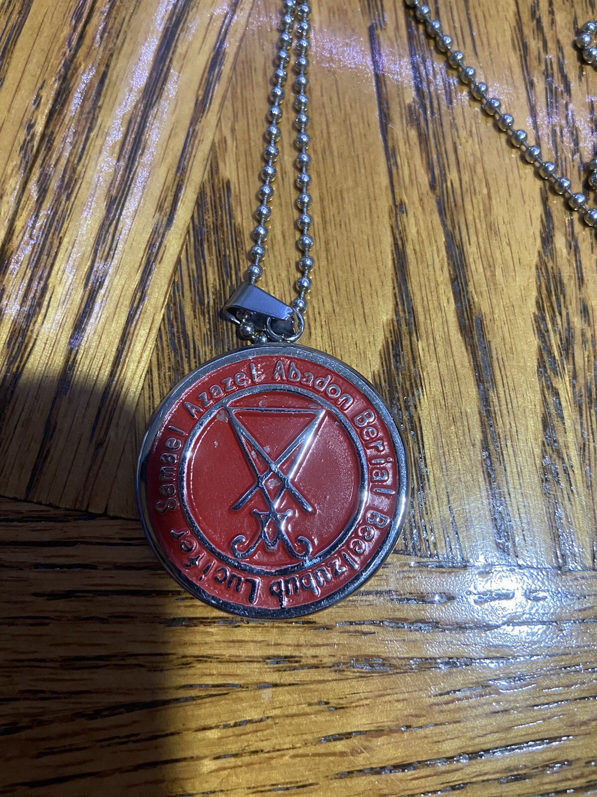 Necklace Satanic Pentagram Baphomet Hexagram Goat Sam… - Gem