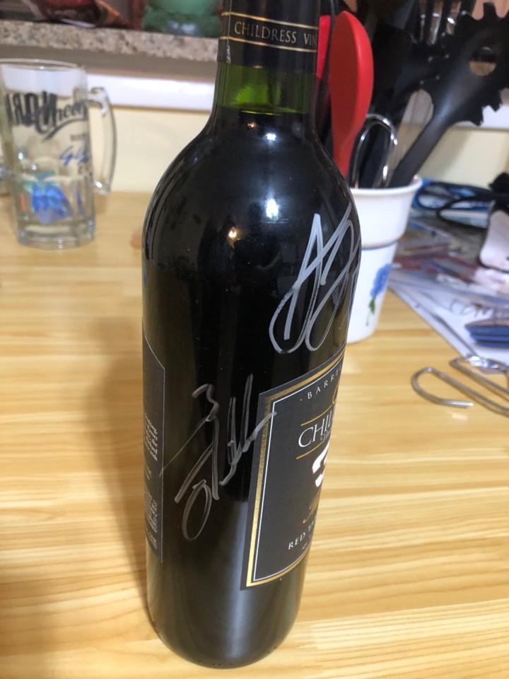 Childress vinyards Signed Bottle Rc Austin Dillon Ty Dillon | eBay
