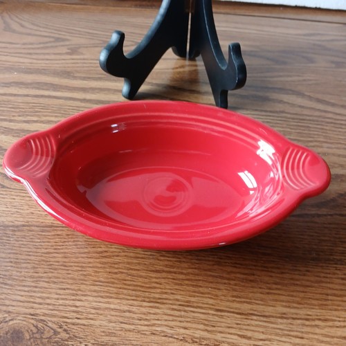 🔴 Fiestaware Scarlet Red Individual Casserole Dish, 9 1/4" EXCELLENT | eBay