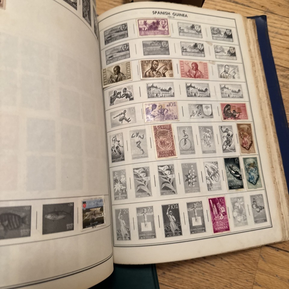 Harris Statesman Deluxe Album With Stamps plus All American Album plus ...