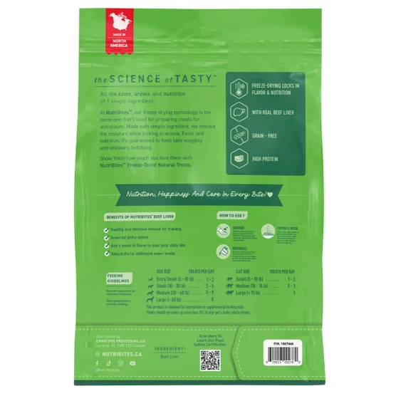 Canature NutriBites Freeze Dried Beef Liver Treats 27oz 2 Pack Dogs ...
