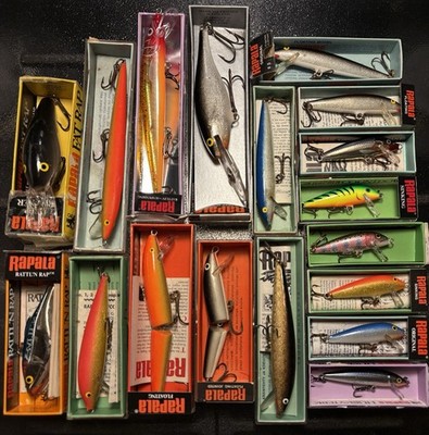 Lot Of 18 Assorted Rapala Fishing Lures Some Vintage All In Boxes Very Nice Cond | eBay