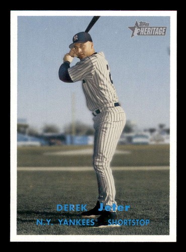 2006 Topps Heritage #23B Derek Jeter (SP/Short Print) Yankees Blue ...