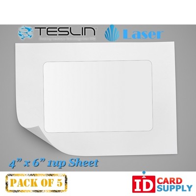 Teslin® Synthetic Paper - 4" x 6" Perforated 1-Up Laser Sheet | Pack of ...