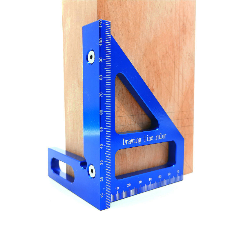 Woodworking Protractor Aluminum Alloy Miter Triangle Ruler Layout ...