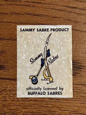 Buffalo Sabers Vintage 1970’s Sammy Sabre Decal With Sticker Unpeeled ...