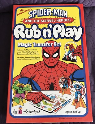 COLORFORMS AMAZING SPIDER-MAN RUB N' PLAY 1978 MARVEL UNUSED NOS | eBay
