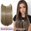 100% Natural As Human Thick Invisible Wire Softs Secret Wire In Hair ...