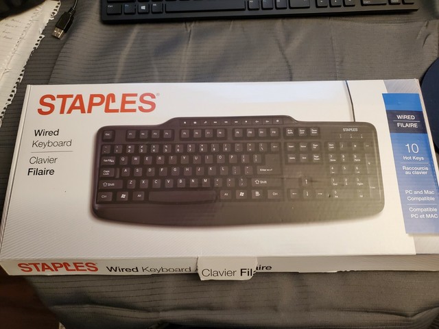 Staples Wired Keyboard Black 22406 (lk-65ou) for sale online | eBay