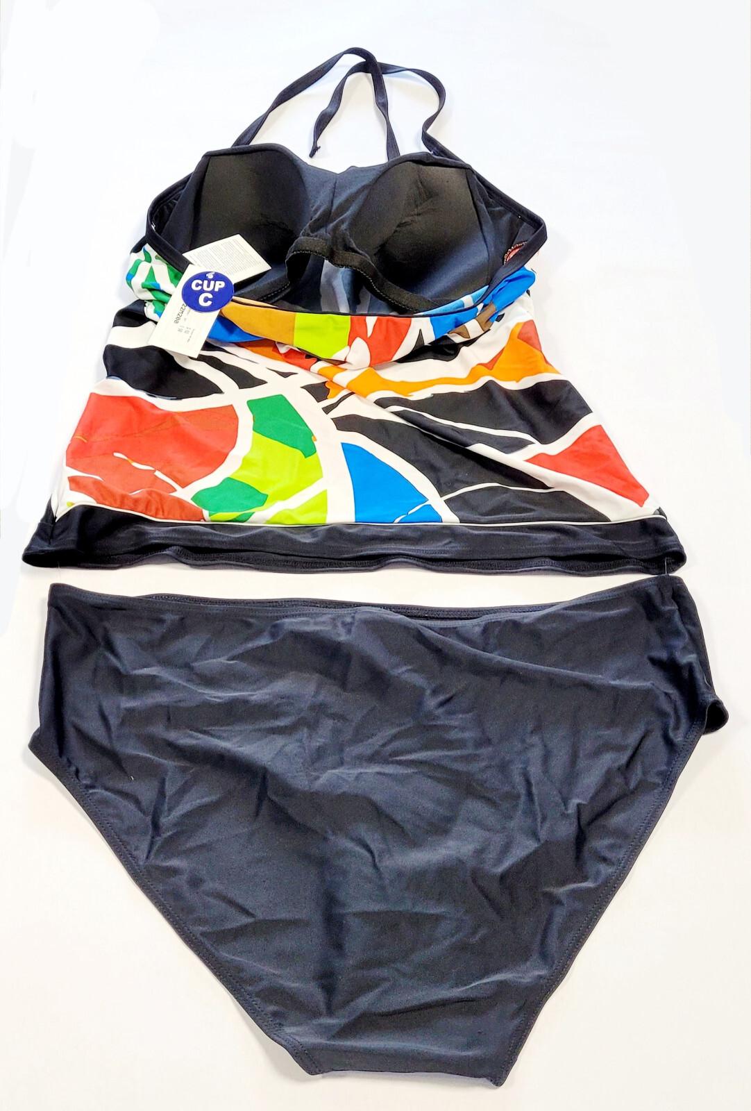 eleMar Damen Bademode Badeanzug Frauen Bikini schwarz,rot bunt Cup B Gr ...