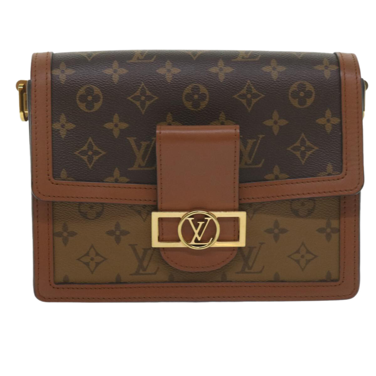 LOUIS VUITTON Monogram Reverse Dauphine MM Shoulder Bag M44391 LV Auth ...