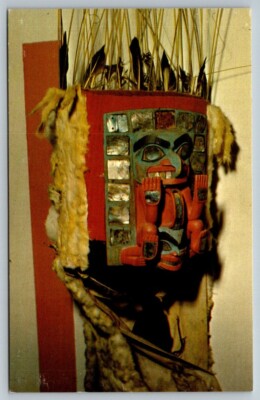 Sheldon Jackson College Museum Tlingit Headdress Sitka Alaska Postcard ...