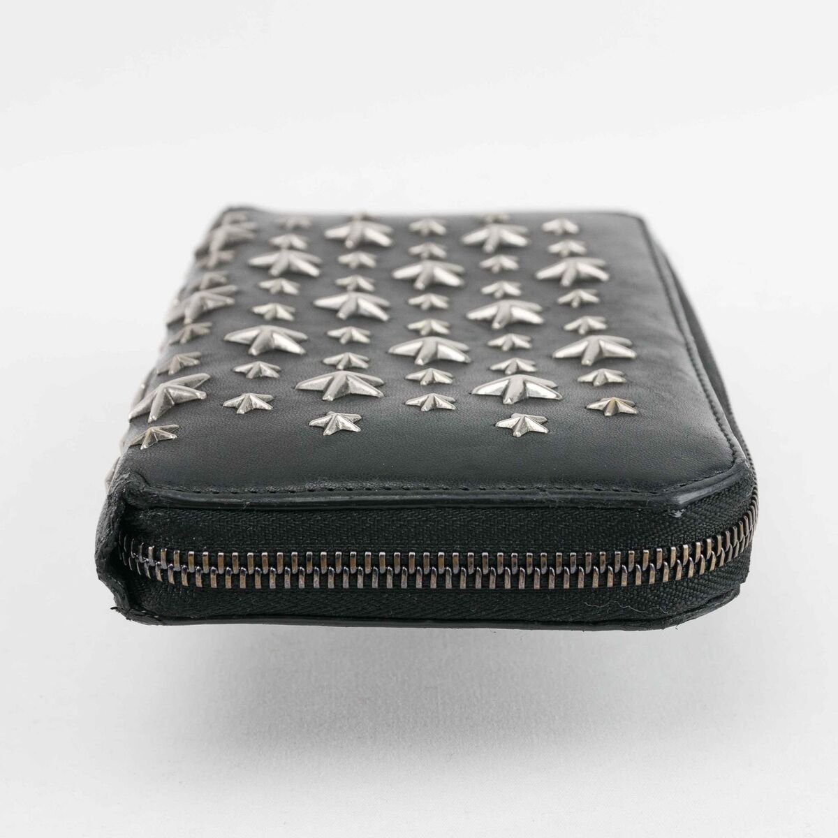 Authentic Jimmy Choo Biker Leather With Stars Black/Gunmetal Authentic Jimmy Choo Biker Leather With Stars Black/Gunmetal