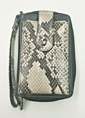 iLi Leather Python Print Womens Wristlet Wallet 4469 | eBay