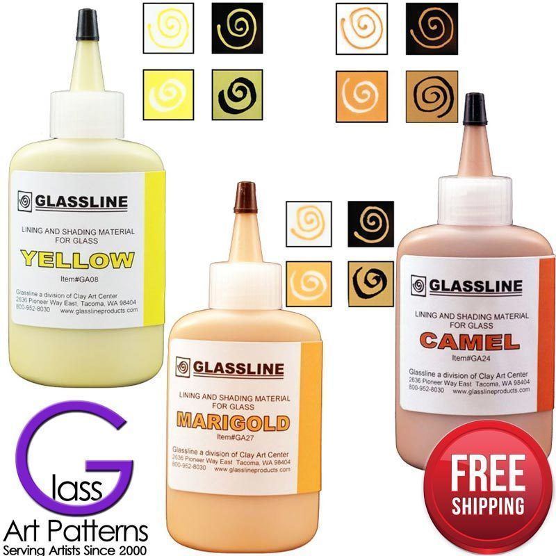 Glassline Pens Glass Paint 2 OZ Bottles Fusing Supplies 28 Colors Fused ...