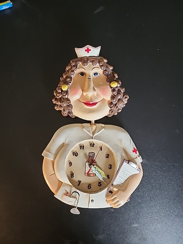 RARE ALLEN designs? Nurse wall clock, Please Read. 14 inch | eBay