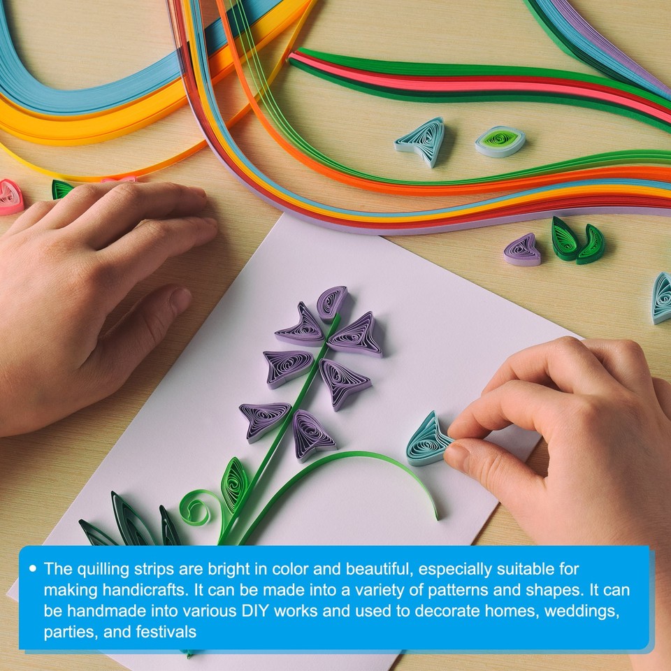 120pcs Quilling Strip Paper 10mm 54cm Origami Paper Quilling Strip ...