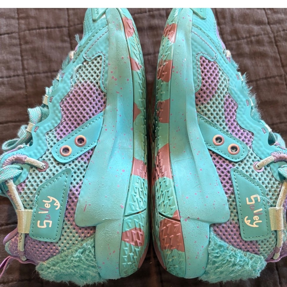 Adidas Dame x Monsters Inc Sulley Sneakers Kids Size 13K Aqua Purple | eBay