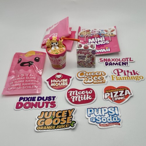 Mini Brands Kawaii Zuru Lot Of Stickers & Poodle In My Noodle & Unicorn ...