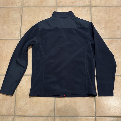 Chick-Fil-A Employee Jacket Sz L Navy Blue Fleece Full-Zip Work Oobe ...