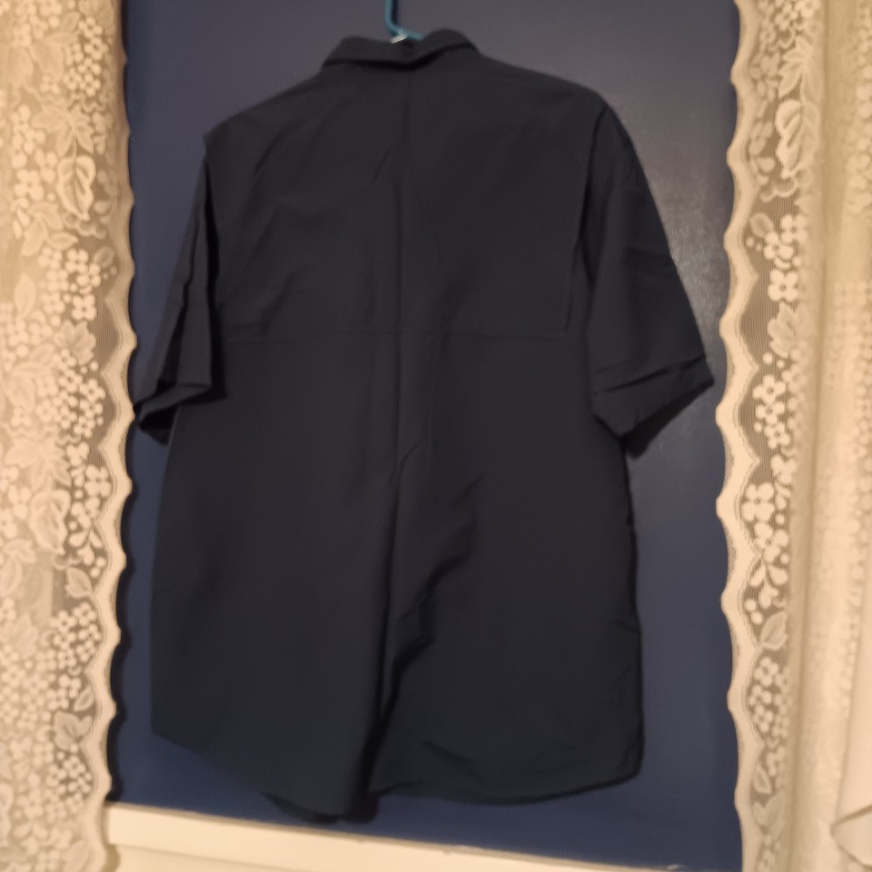 Columbia Men's XL/TG Shirt Omni-Shade Navy BLUE Short Sleeve Camp ...