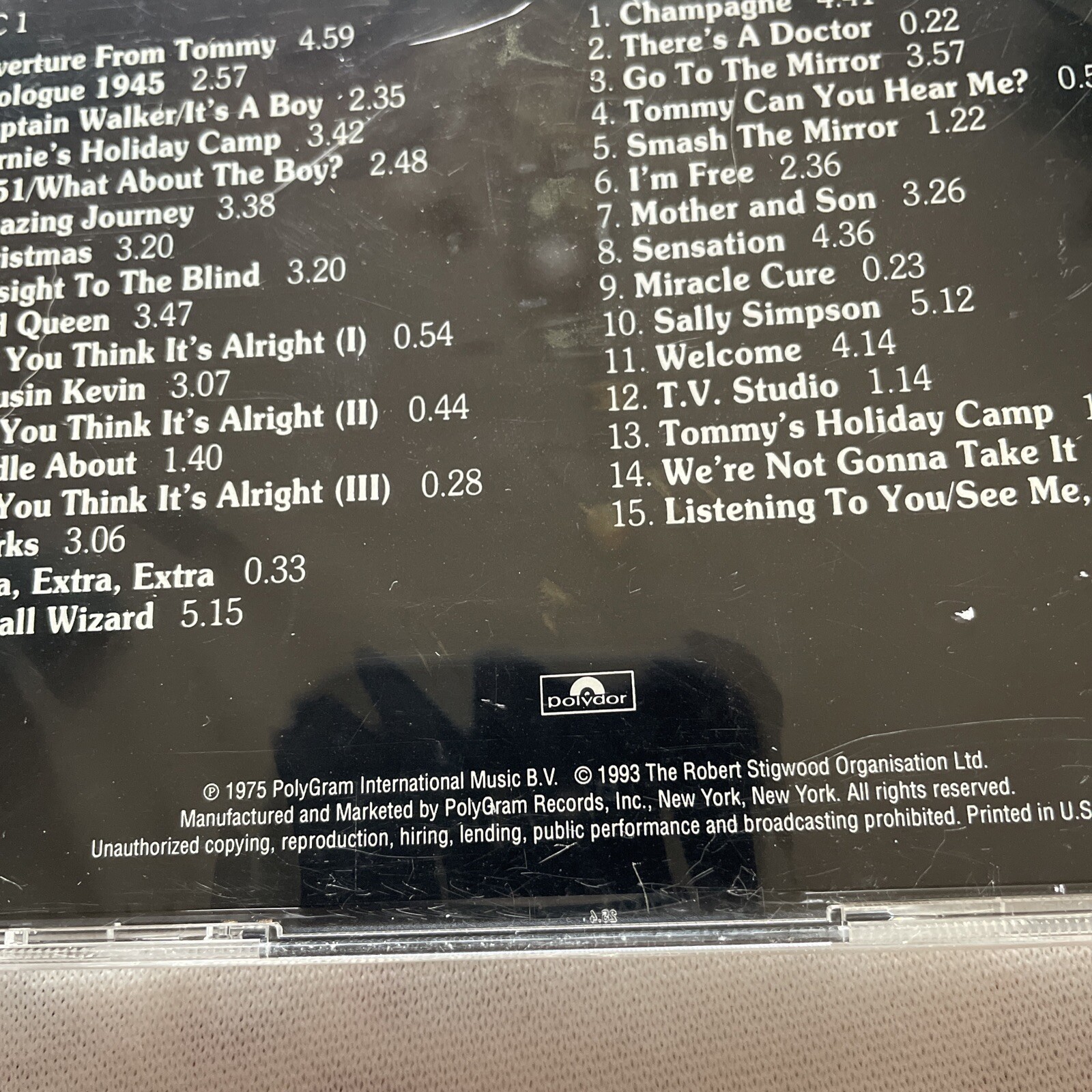 Tommy (Original Soundtrack) by Various Artists (CD, 2001) for sale ...