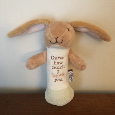 Kids Preferred Guess How Much I Love You Bunny Rabbit Soft Rattle Plush ...