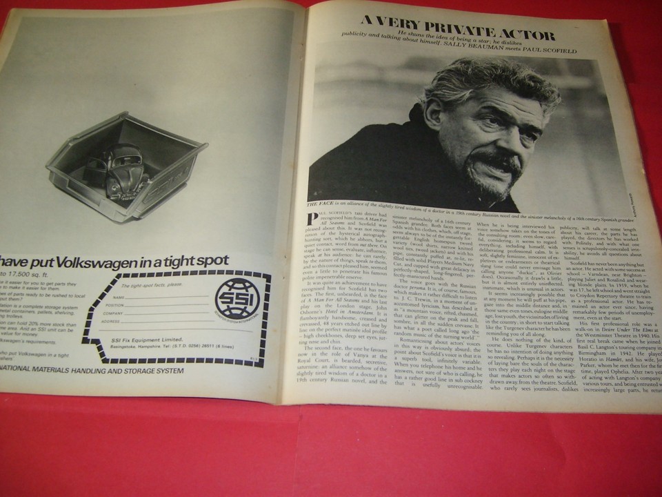 Paul Scofield Lord Devlin Justice & The Law 1970 UK Telegraph Magazine ...