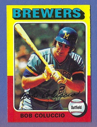VINTAGE 1975 TOPPS BASEBALL CARD #456 BOB COLUCCIO MILWAUKEE BREWERS VG ...