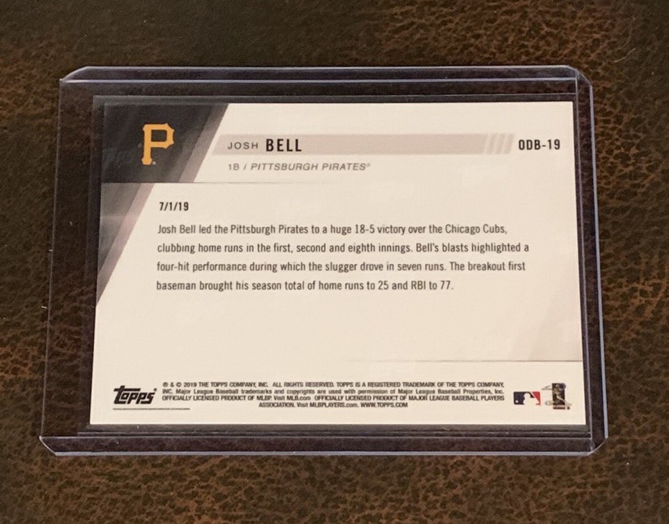 2019 TOPPS NOW #ODB-19 JOSH BELL RTOD BONUS CARD - 3-HR GAME | eBay