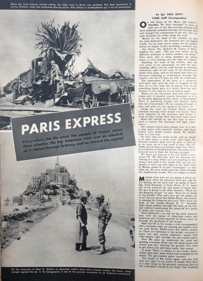 YANK - Sep 1944- orig WW II US Army Magazine - Joe Dimaggio - Ghost of ...