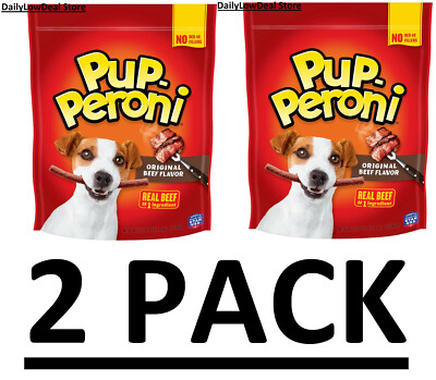 2 PACK - Pup-Peroni Dog Snacks Original Beef Flavor dog treats (46 oz ...