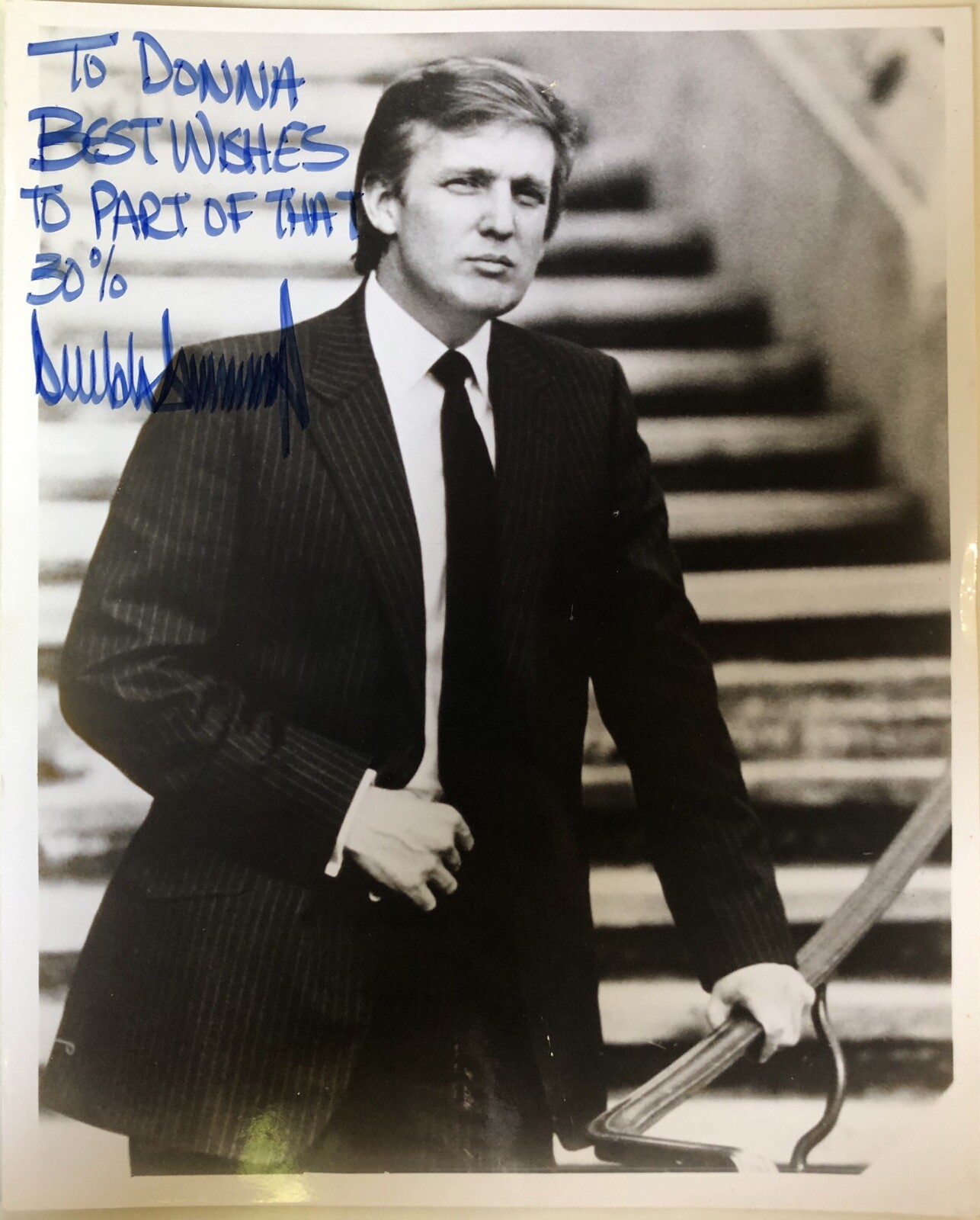 RARE SIGNED Sharpie Signature President Donald Trump Hand Signed Photo ...