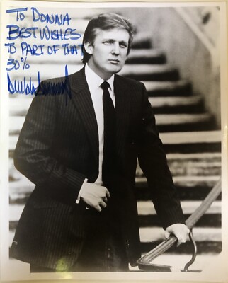 RARE SIGNED Sharpie Signature President Donald Trump Hand Signed Photo ...