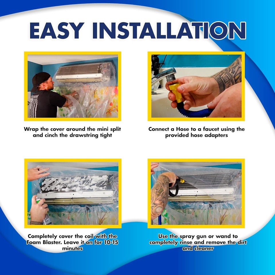 HVAC Guys Complete Mini Split Cleaning Kit | Mini Split Coil Cleaner ...