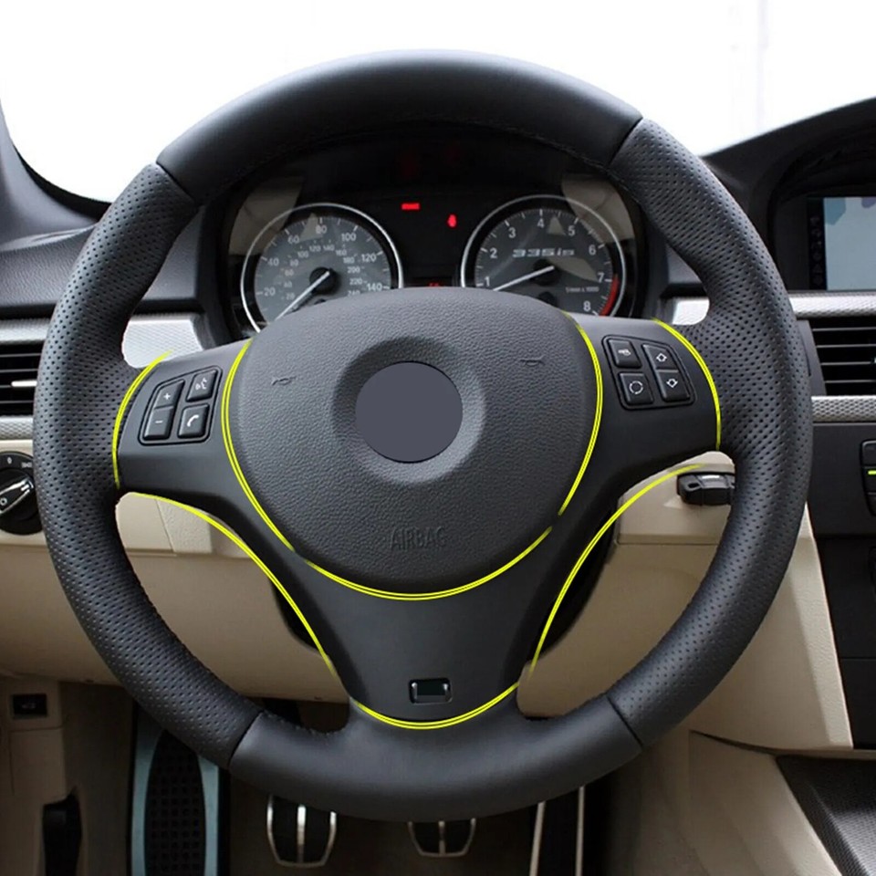 Steering Wheel Panel Trim Cover Carbon Fiber For 2005-2012 BMW E91 E92 ...