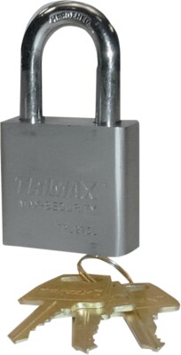 Trimax Maximum Security Padlock 50mm Square Body, 1.25in. x 10mm ...