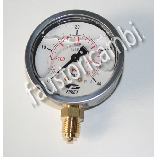 MANOMETRO A BAGNO DI GLICERINA Ø 63 mm 1/4 RADIALE BAR 40 FIMET | eBay