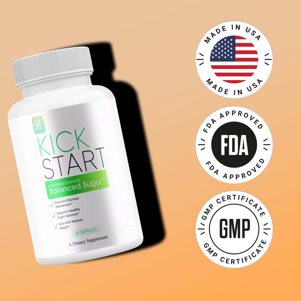 (3 Pack) Kick Start Blood Capsules, KickStart Balanced Sugar Supplement ...