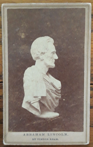 Original Lincoln Bust By Vinnie Ream CDV Carte de Visite Photograph ...