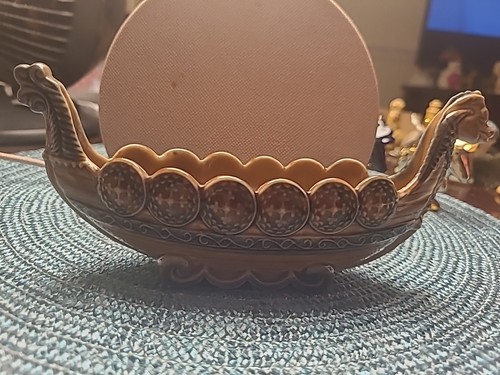 Vtg Wade Porcelain Viking Ship Figurine 7" Long Boat Posey Bowl Vase ...