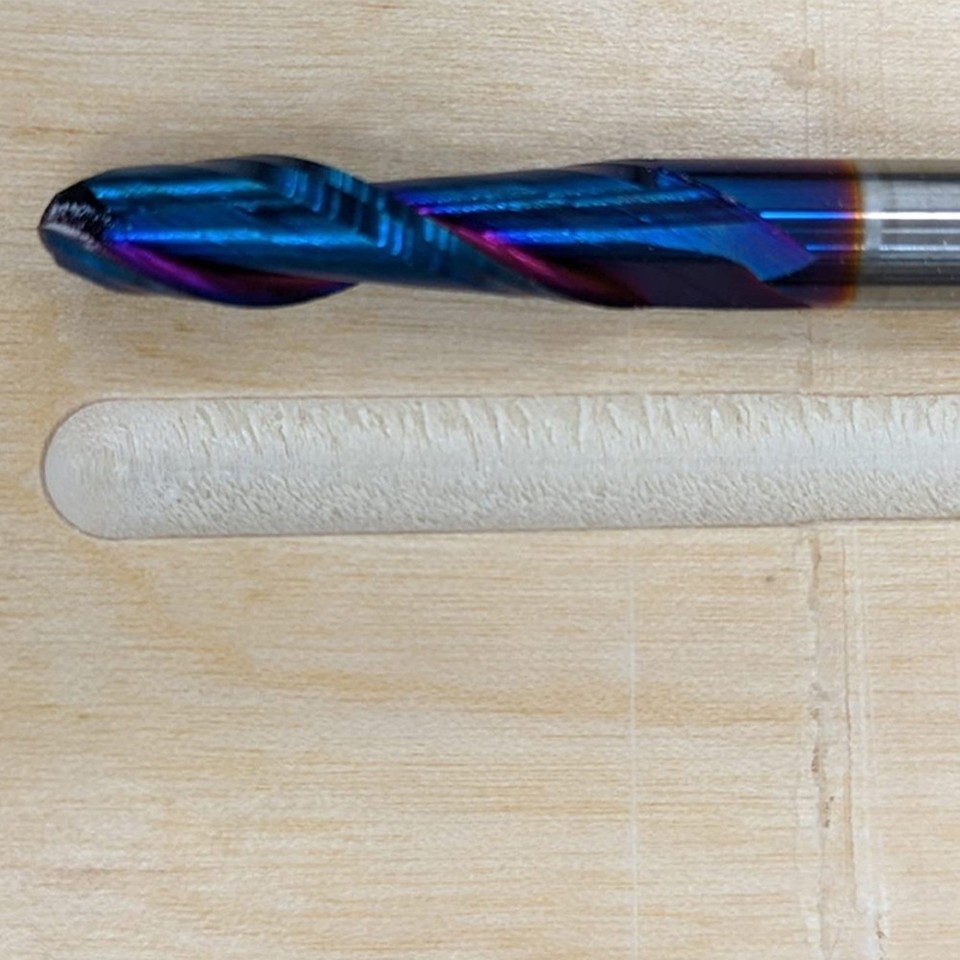 2 Flute Ball Nose Cutting Tool for CNC Woodworking and Slotting ...