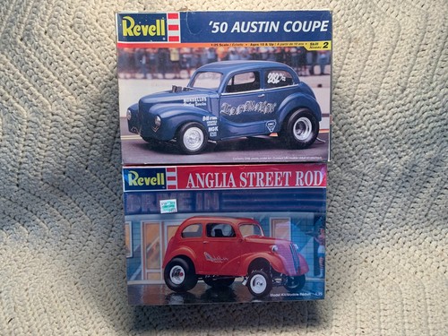 1/25 Revell Lot Of 2 Gassers 50 Austin & Anglia Street Rod Unbuilt Kits ...