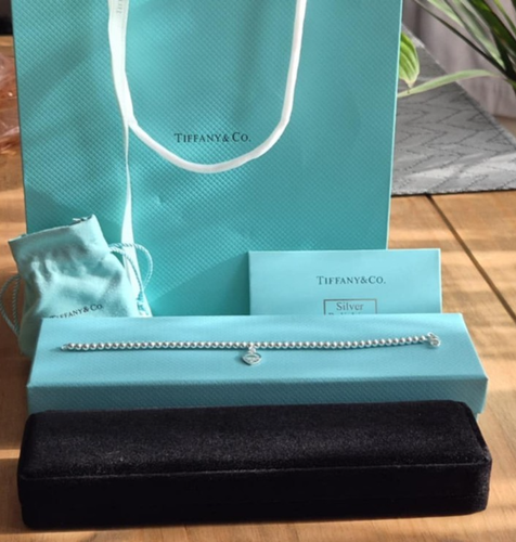 Authentic Tiffany & Co Silver Heart Tag Bead Bracelet 20 cm | eBay