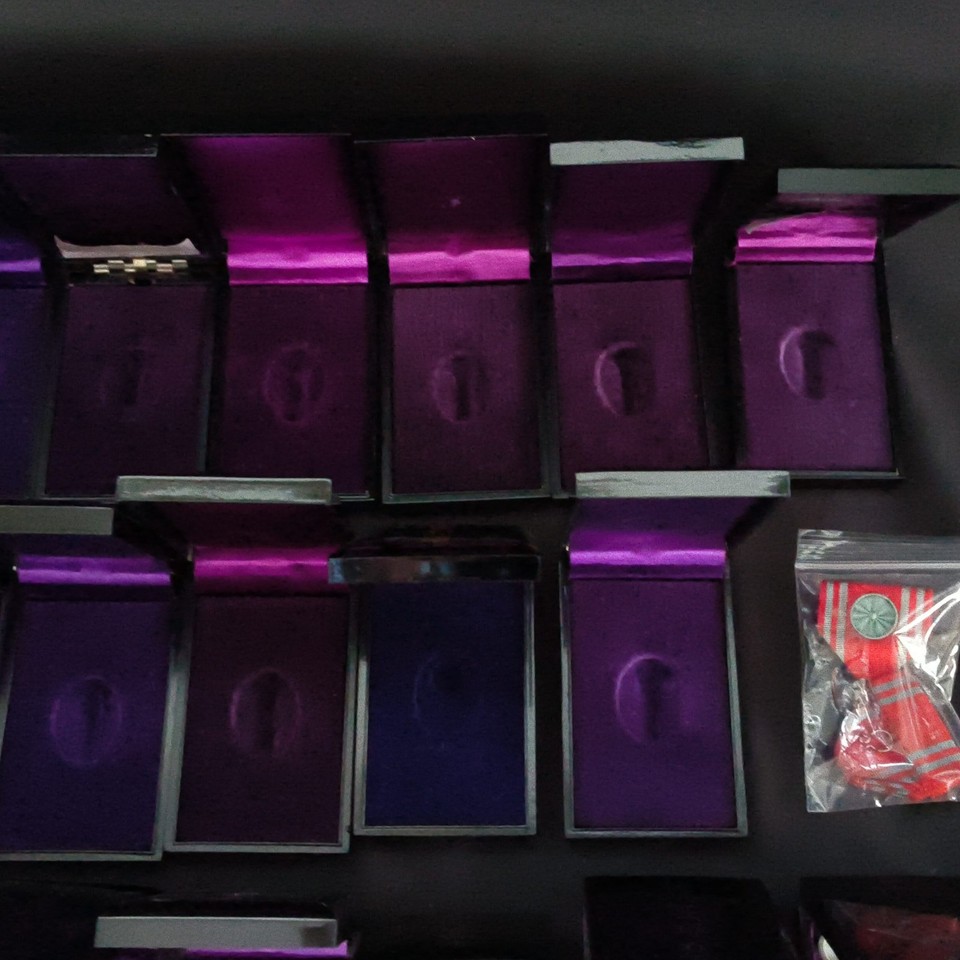 Lot of 30+ Empty Cases for Japanese Military Medals Order of the Rising ...